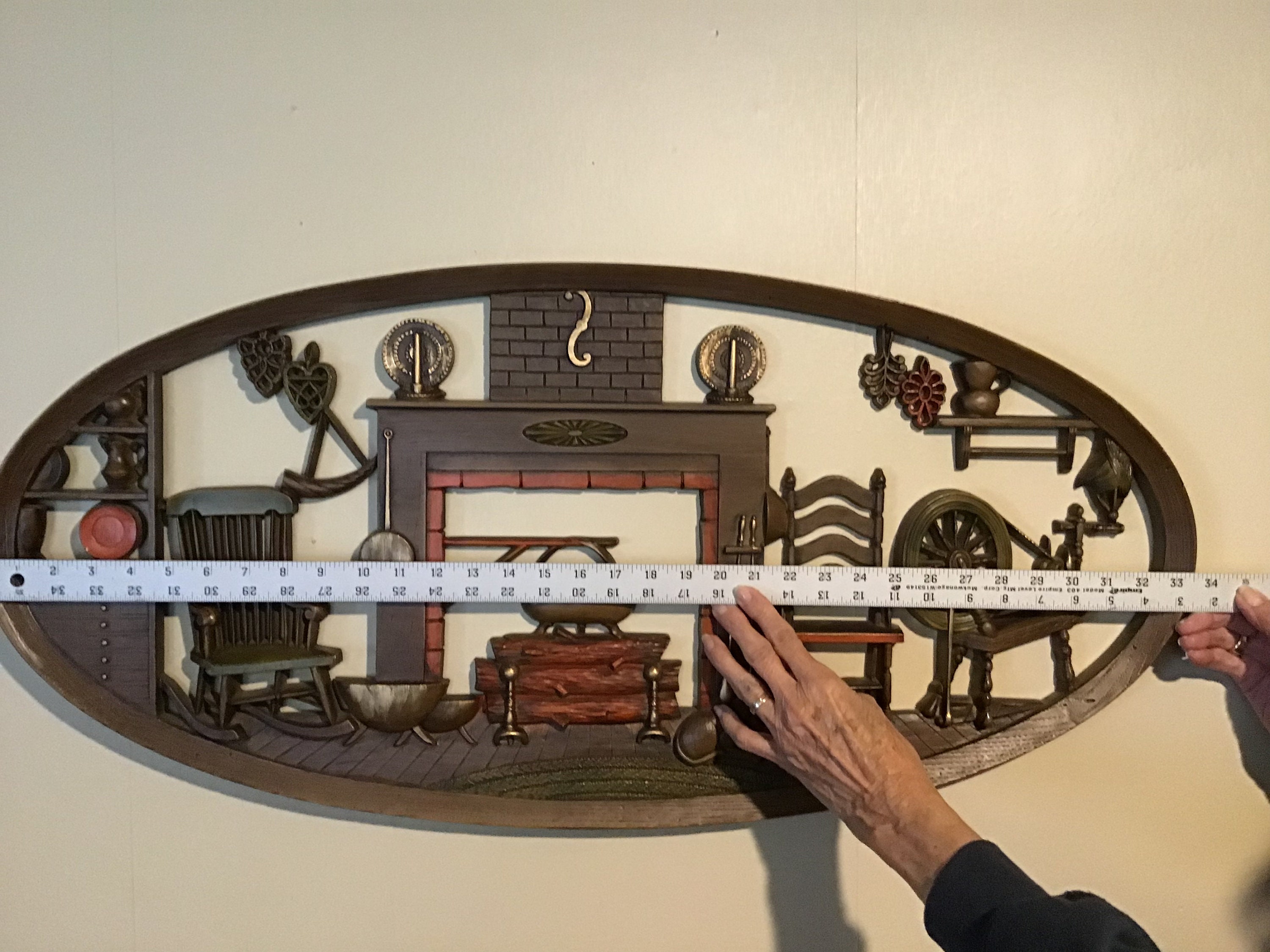 Vintage 1960’s Burwood Products-3d Wall Plaque- Fireplace # 1073 - Etsy