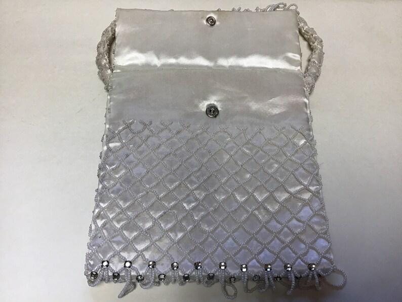 Vintage Walborg Ivory Beaded - Rhinestone Purse - Etsy