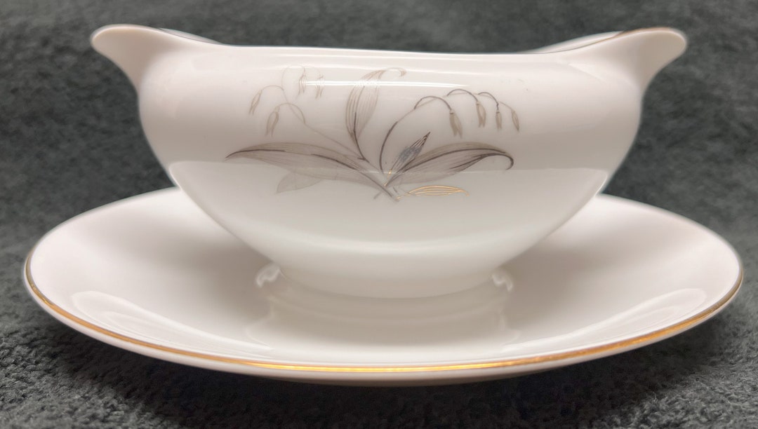 Vintage Kaysons Golden Rhapsody Gravy Boat W/attached Saucer, Fine ...