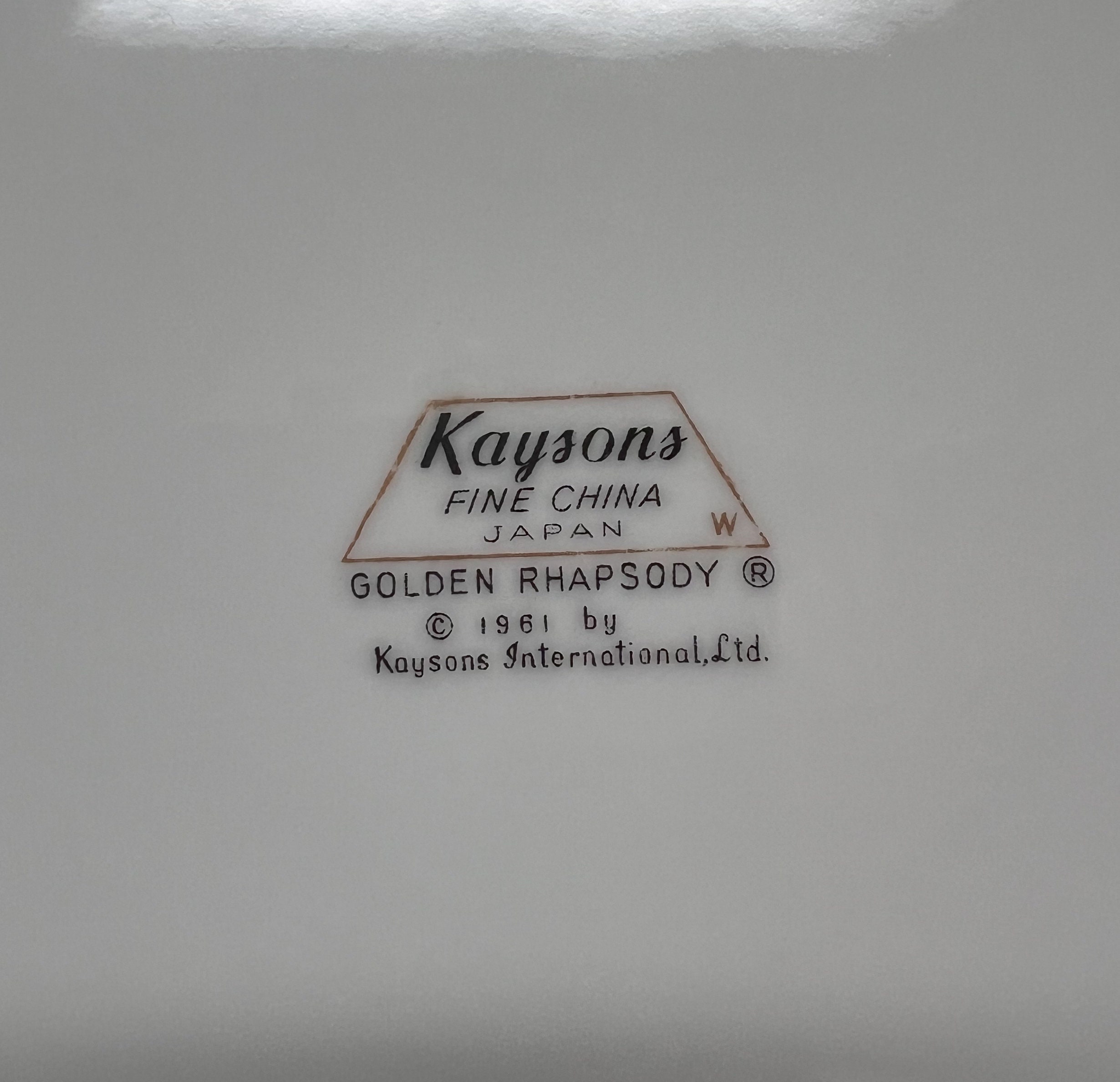 Vintage Kaysons Golden Rhapsody 9.25” Dinner Plate, Fine China, Made in ...