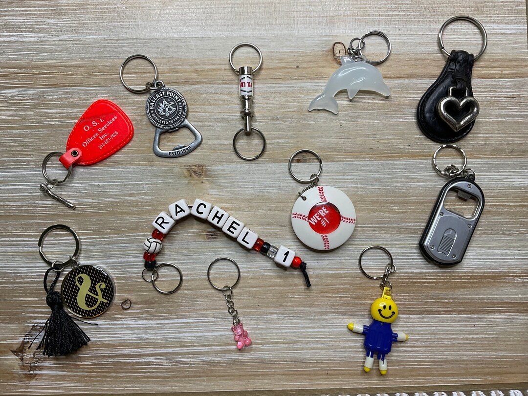 Keychains, Vintage, 1990s Keychains, 90s Key Rings, Nostalgia Keychain ...
