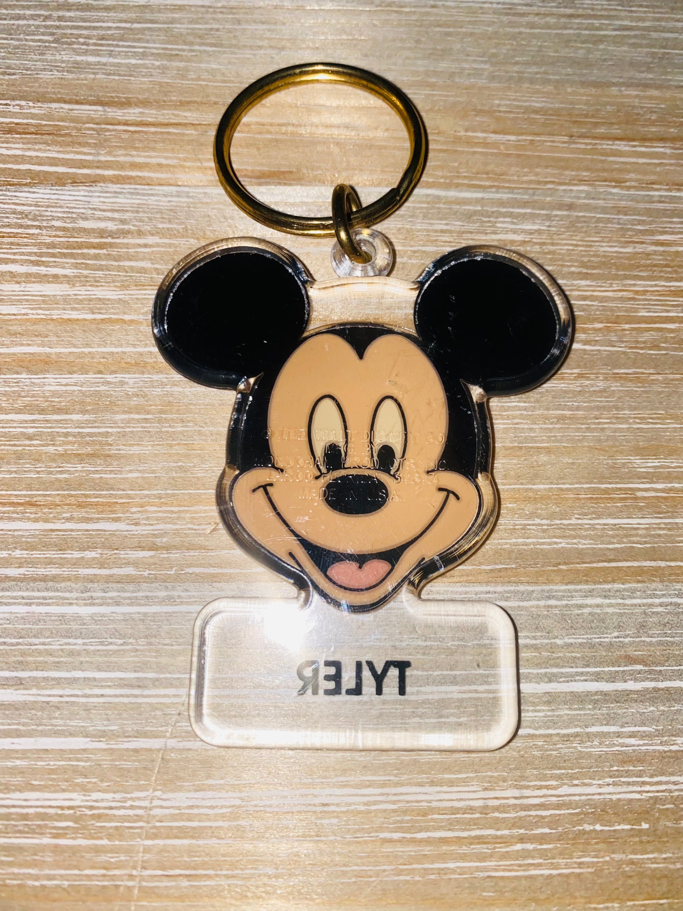 Vintage Plastic Walt Disney Mickey Mouse Keychain Key Chain Monogram ...