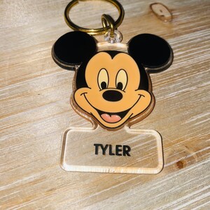 Vintage Plastic Walt Disney Mickey Mouse Keychain Key Chain Monogram ...