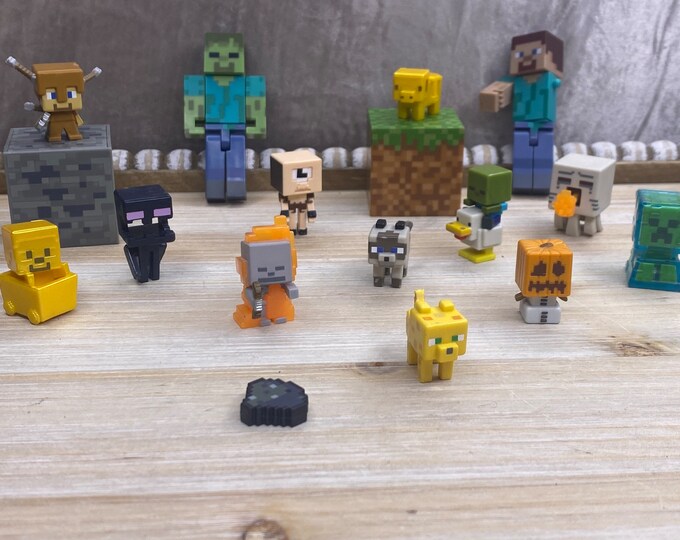 Minecraft -mattel Mini Figures 1” Mojang - Etsy
