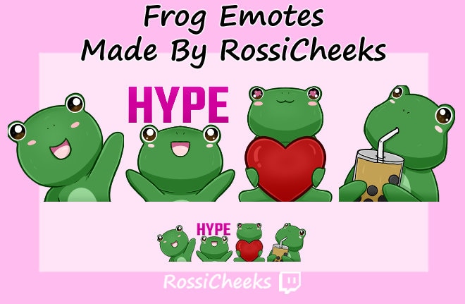 Frog Emotes | [twitch/discord] | Emotes - Etsy