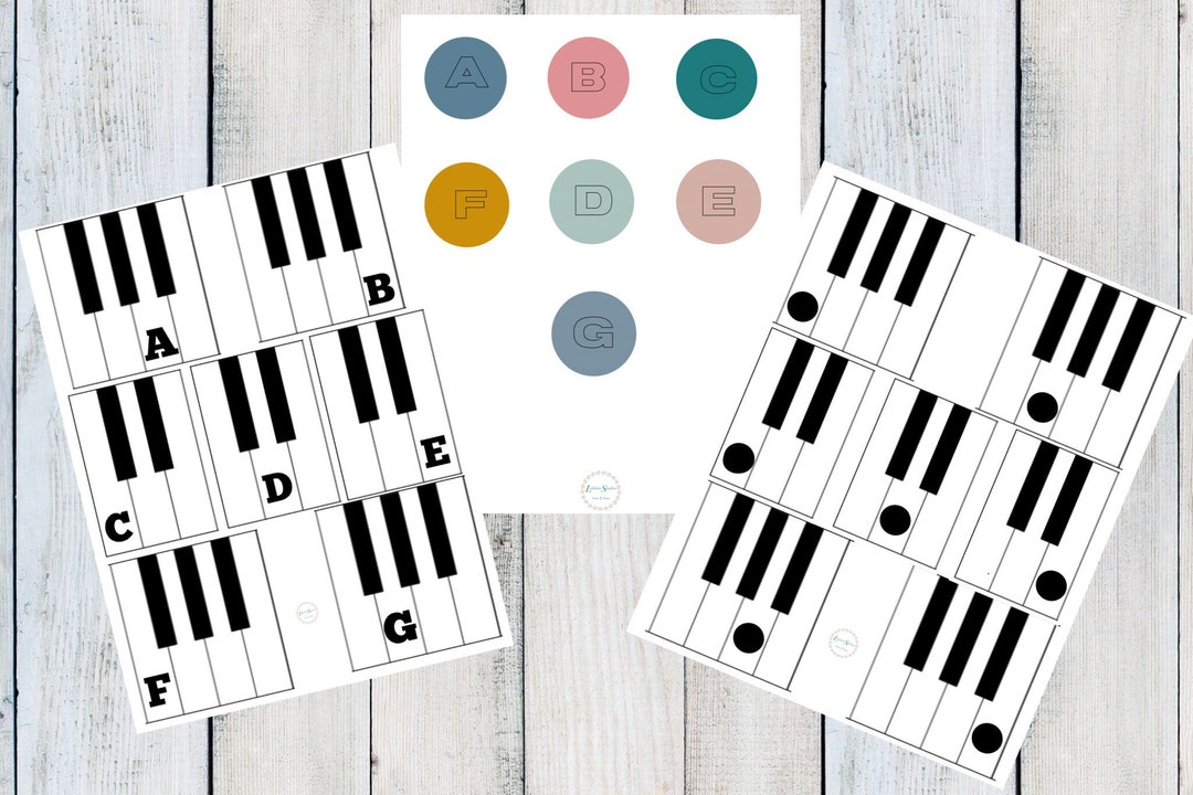 Piano Keys Teaching Tool for Beginner Piano Key Board Notes. - Etsy