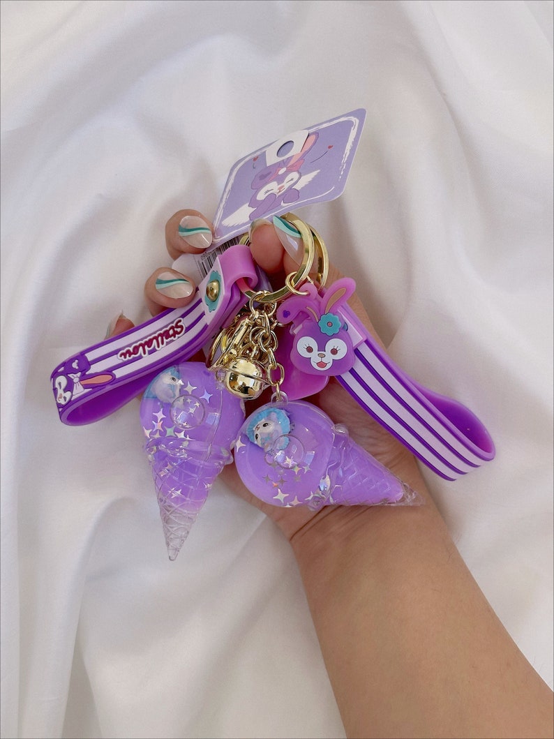 Kawaii Ice Cream Keychain Hello Kitty Keychain Kawaii Bobamilk - Etsy