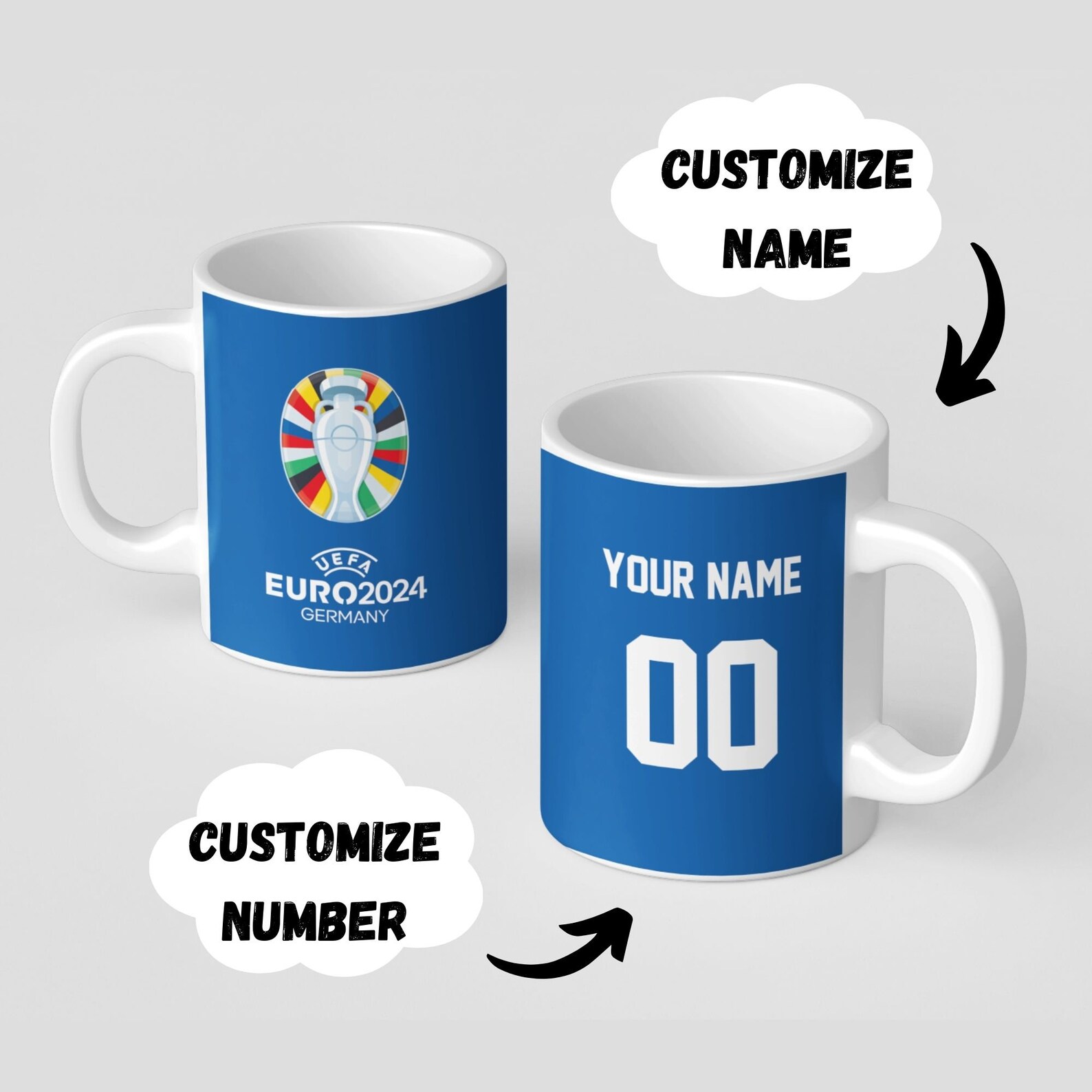 Euro Cup 2024 Personalized Mug, 11oz, 330ml, Ceramic Mug Unofficial/fan ...