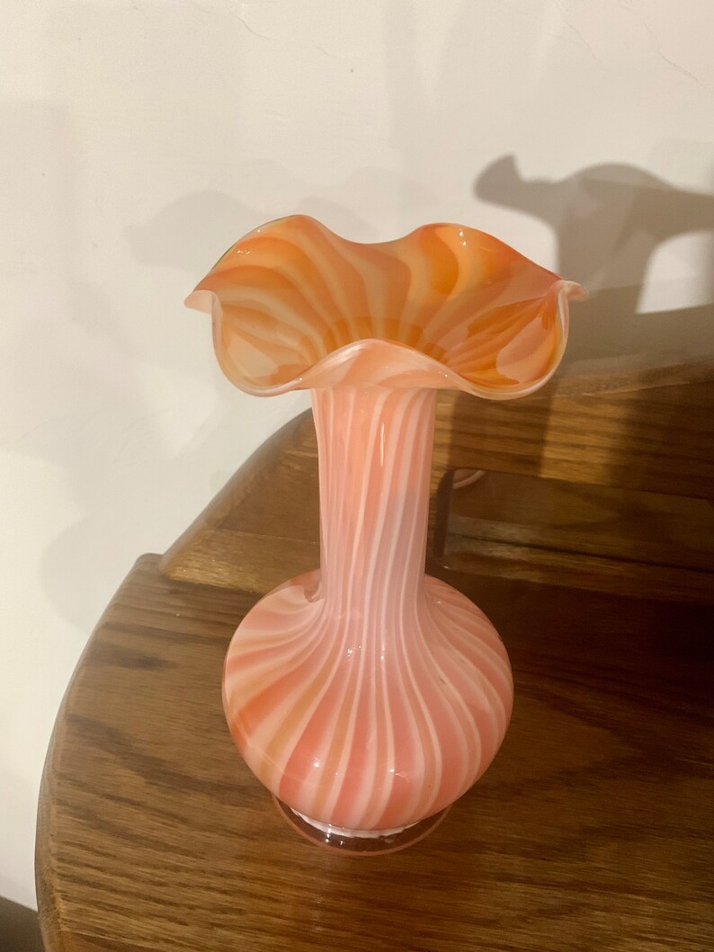 Vintage Art Deco Glass Vase Etsy