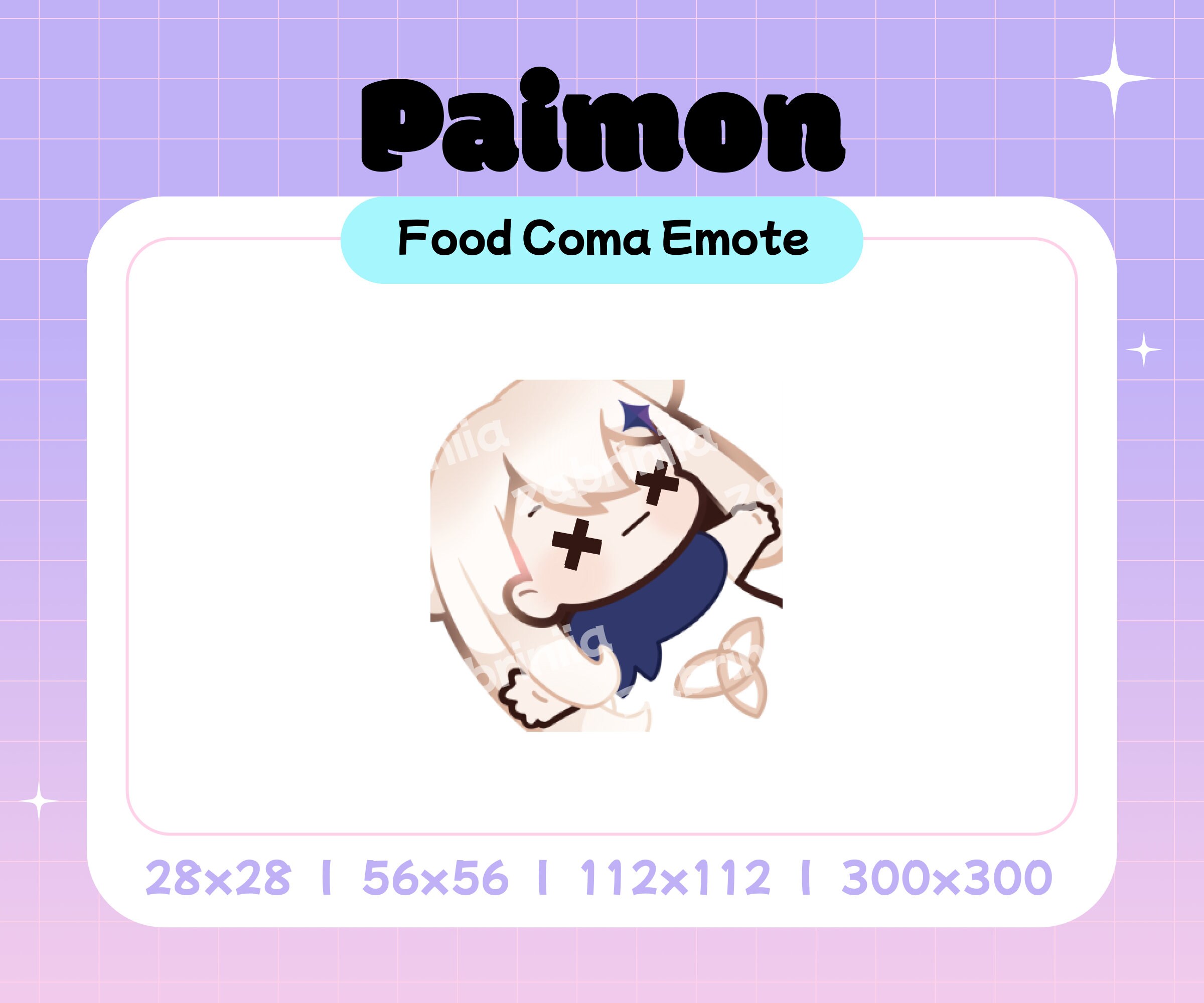 Paimon Food Coma Genshin Impact Paimon Hungry Twitch - Etsy