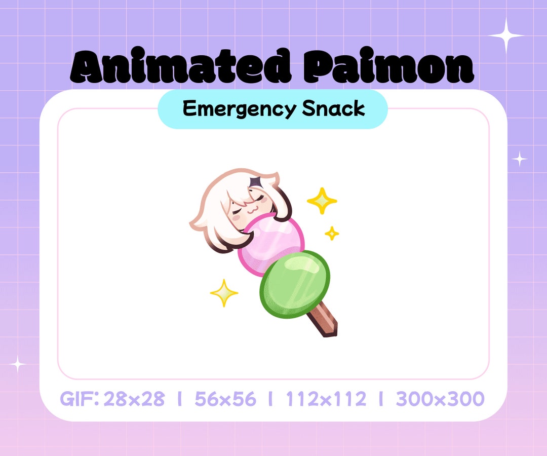 ANIMATED Paimon Emergency Food Genshin Impact Paimon Snack Twitch Emote ...