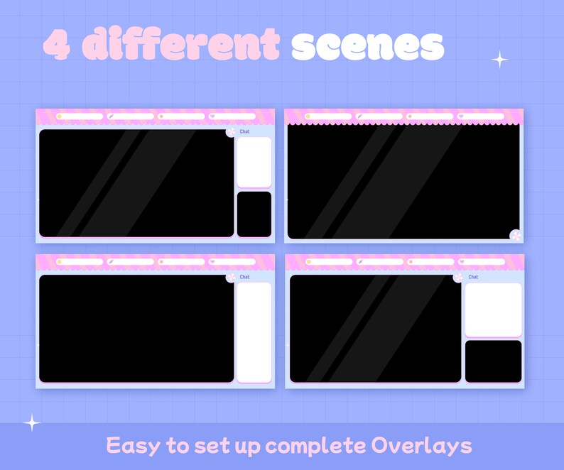 4x Candy Shop Game Scene Overlays, Overlay, Stream Scenes, Twitch ...