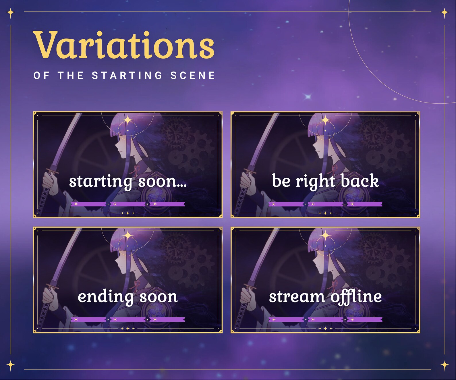 Raiden Shogun Themed Overlays, Egg, Genshin Impact, Overlay, Stream ...