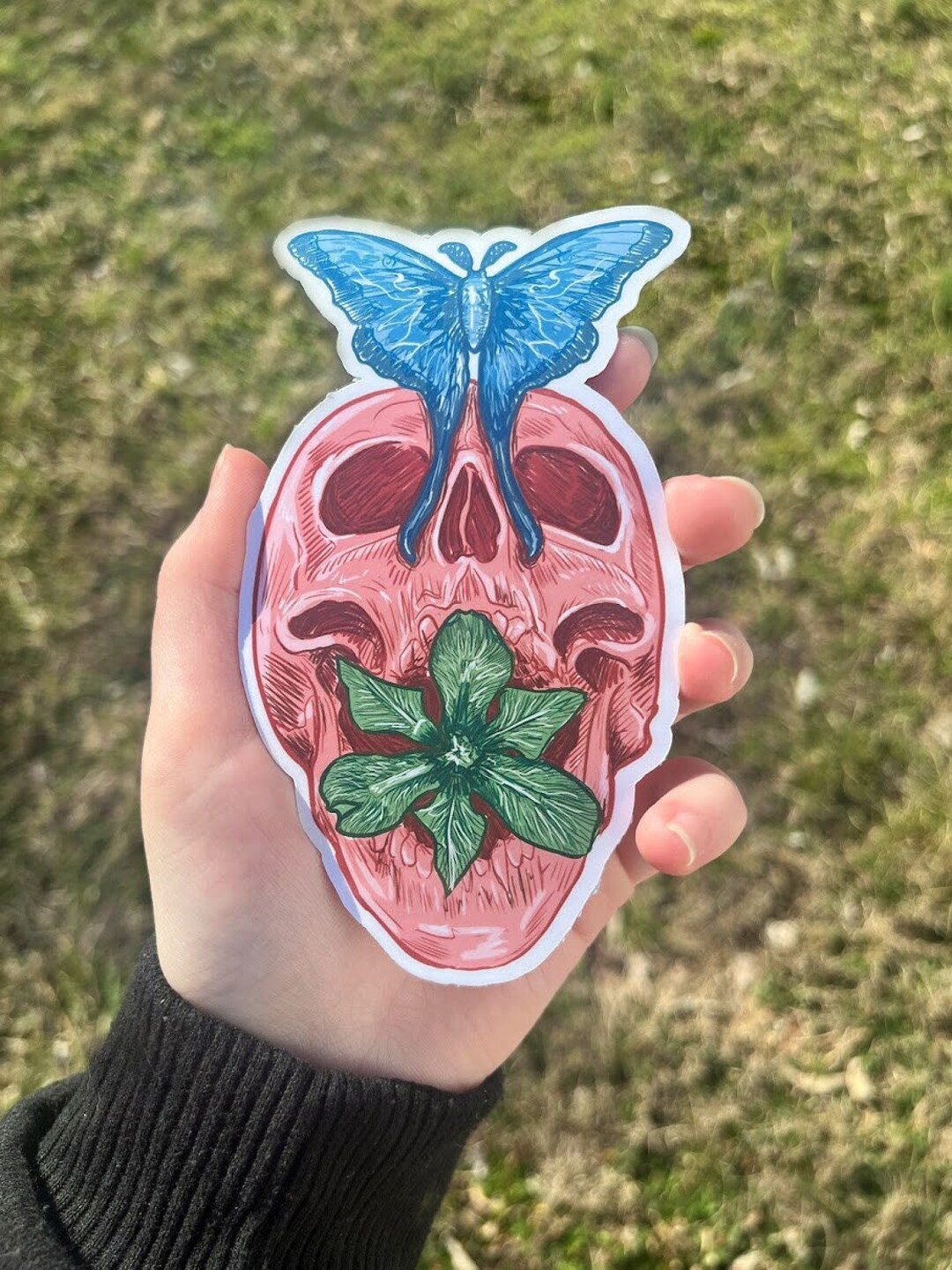 Colorful Death and Nature Sticker // CUSTOM SIZING AVAILABLE - Etsy