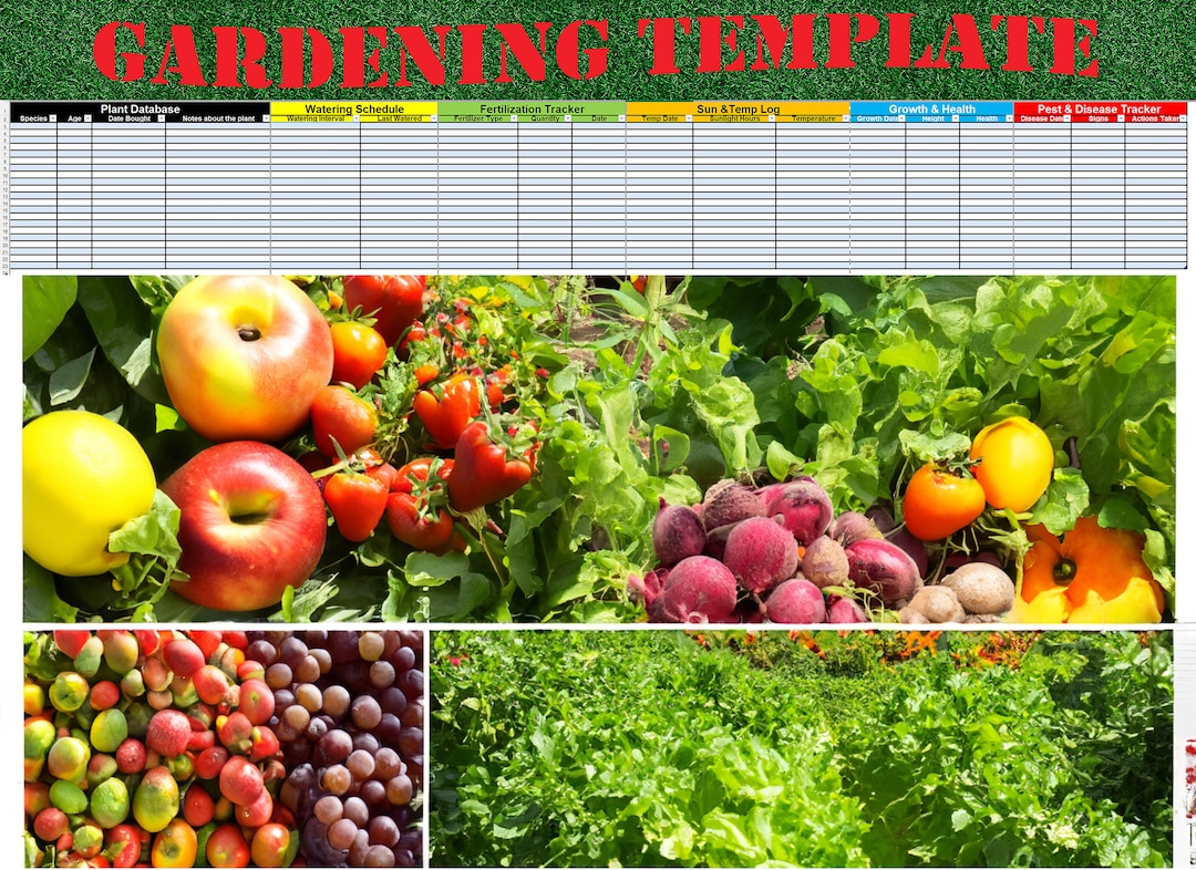 Plant Database Gardening Spreadsheet Template - Etsy