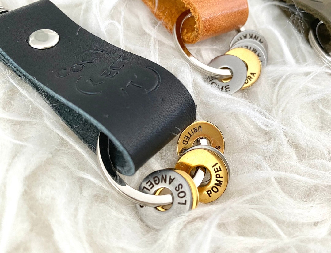 Custom Country Name Token, 14K Gold Coated Disc, Personalized Charm ...