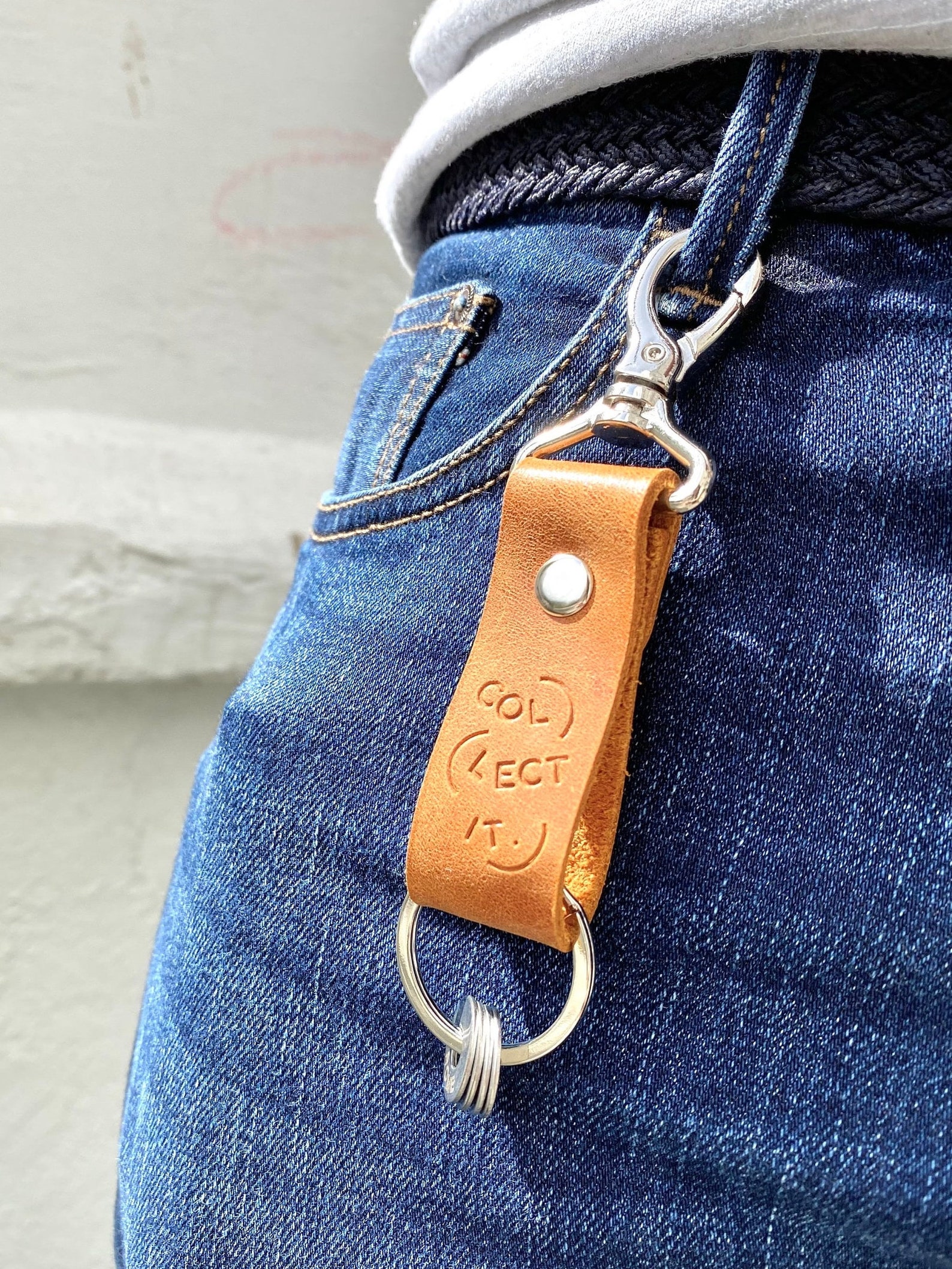 Leather Traveler Keychain, Brown, Country Tag Keychain, Travel Keyring ...
