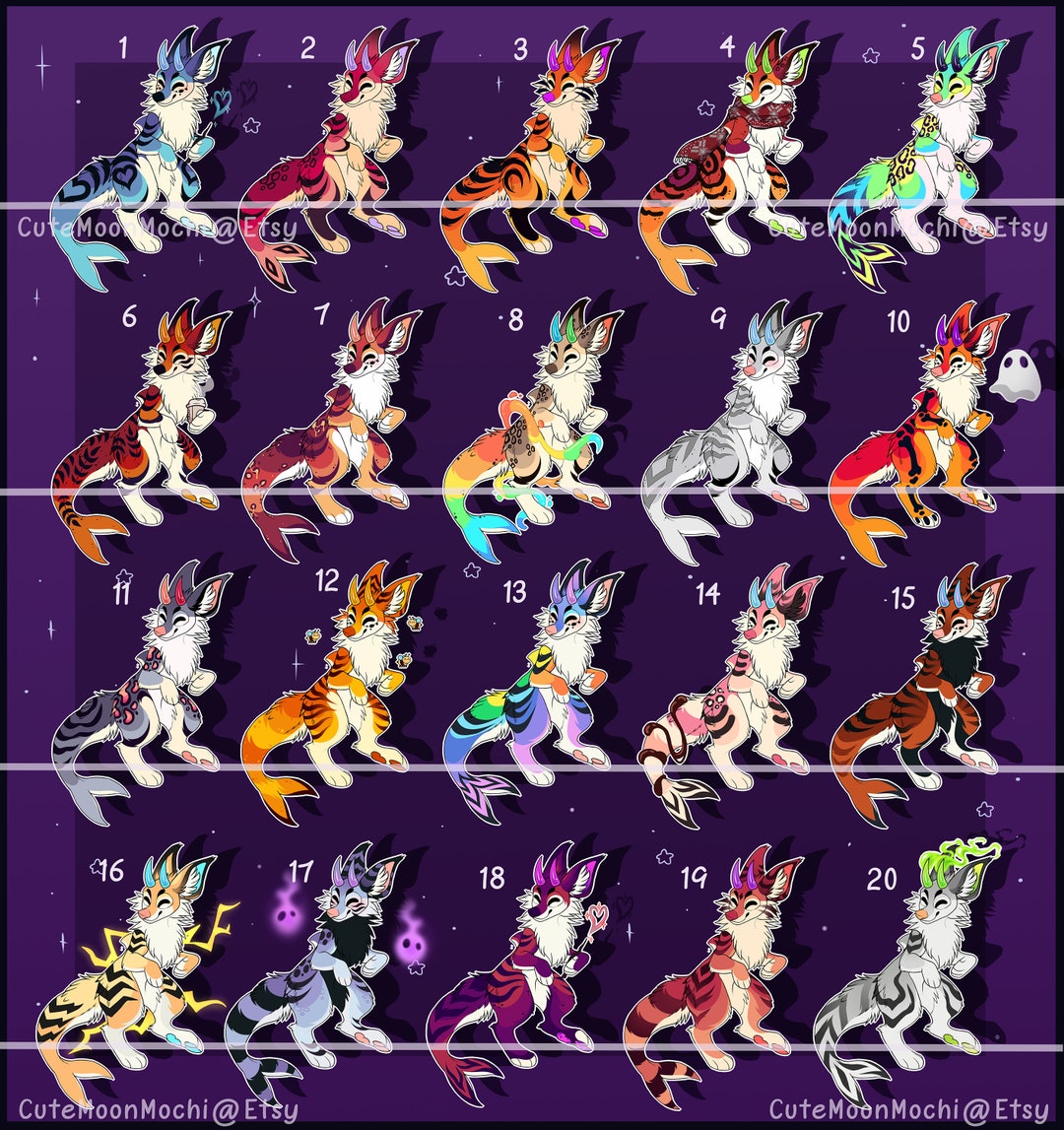 Manokit Fursona Anthro Chibi Character Design Furry Adopt - Etsy UK