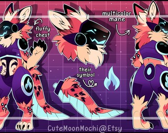 Protogen Reference Fursona Adopt Full Reference ref Sheet - Etsy