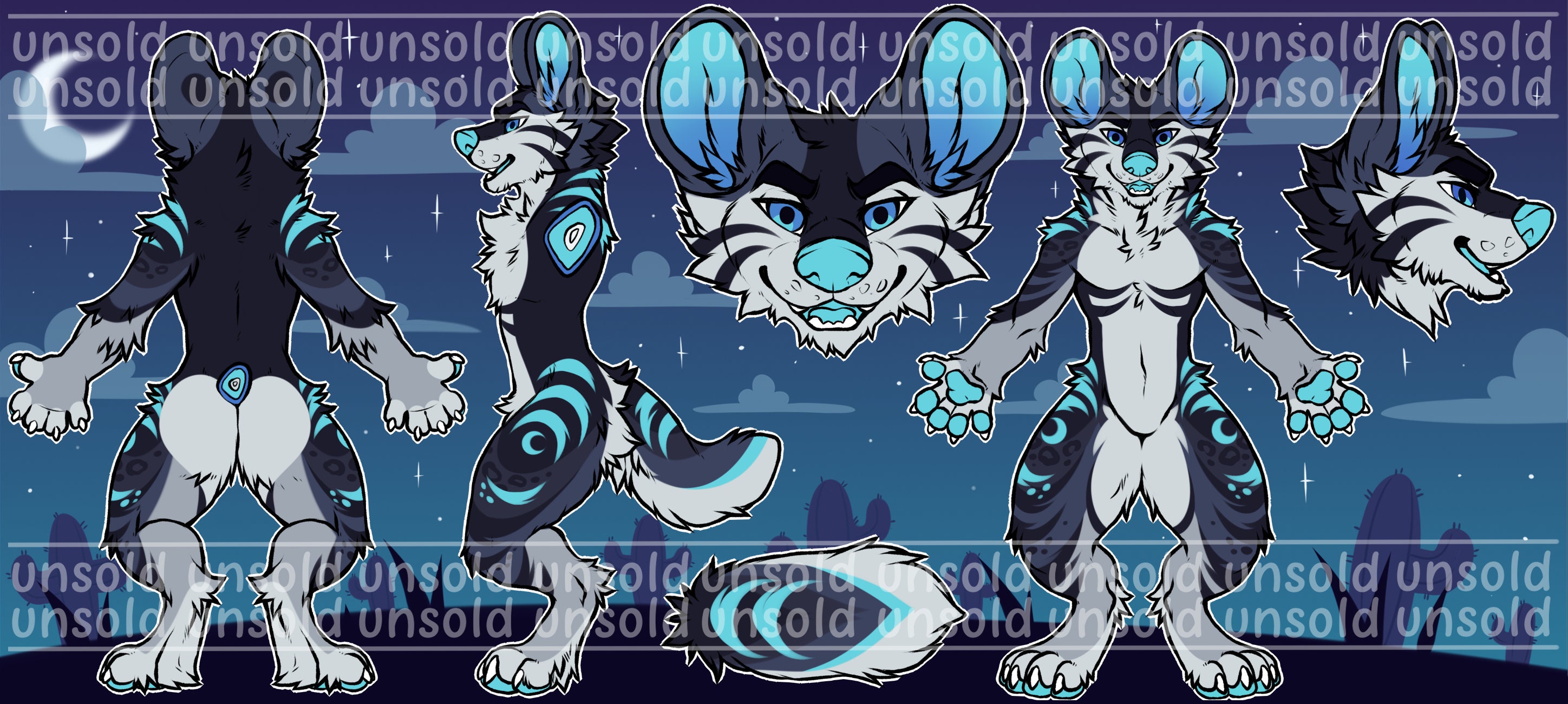 CUSTOM Refsheet Commission for Anthro Wolf/Dog/Canine | Fursuit Design ...