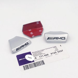 Metal Amg Logo Steering Wheel Emblem Decal Trim Emblem for Mercedes ...