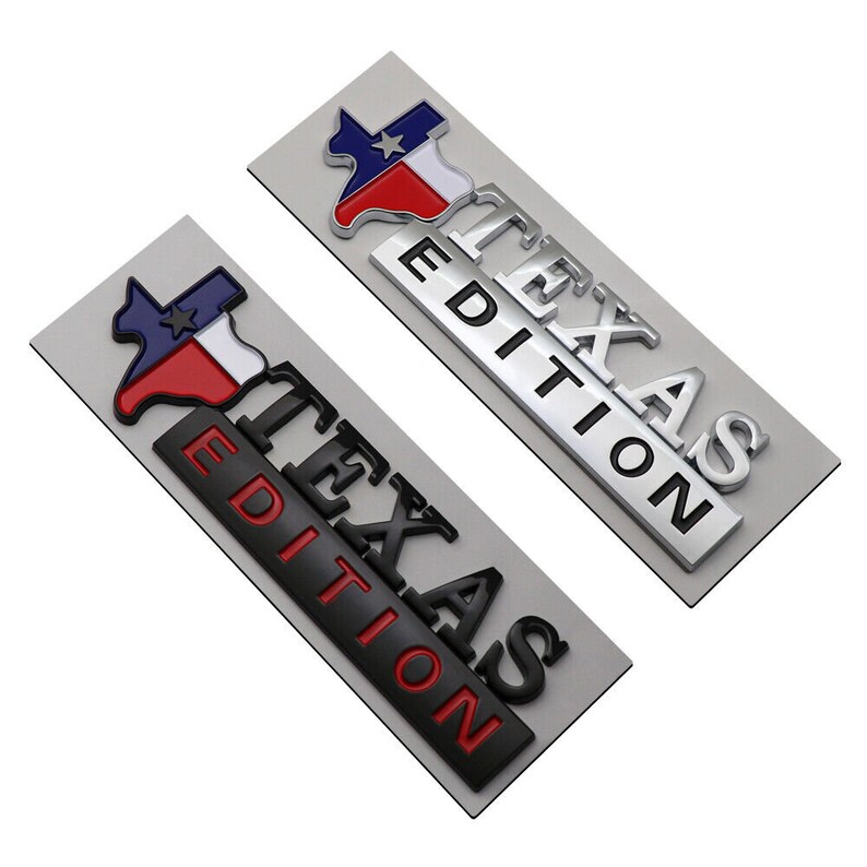 2- 3d Texas Edition Emblem for Chevy Silverado Gmc Sierra Truck ...