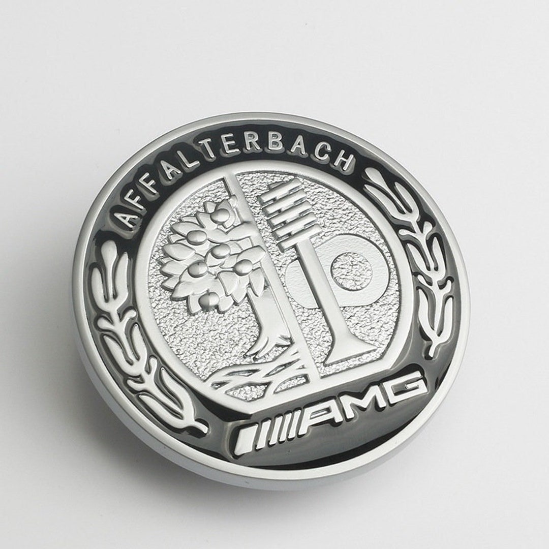 3D AMG Front Hood Emblem Affalterbach Apple Badge Mercedes Benz 57mm ...