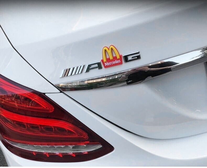 3d Amg Mcdonald's Logo Sticker Car Bmw for Mercedes Benz - Etsy