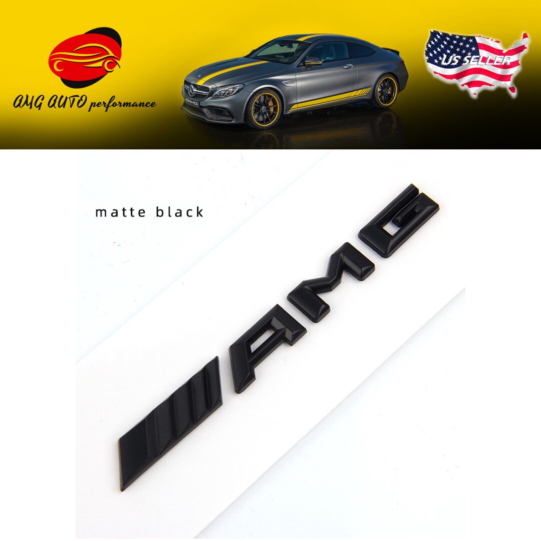 3d Chrome Amg Badge Interior Dash Sticker Decal Car Emblem for Race ...