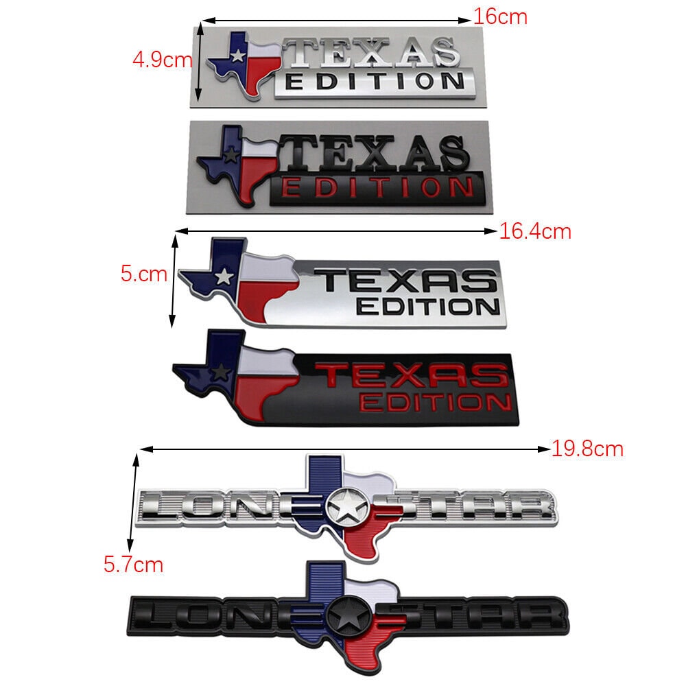 2 3d Texas Edition Emblem for Chevy Silverado Gmc Sierra Truck ...