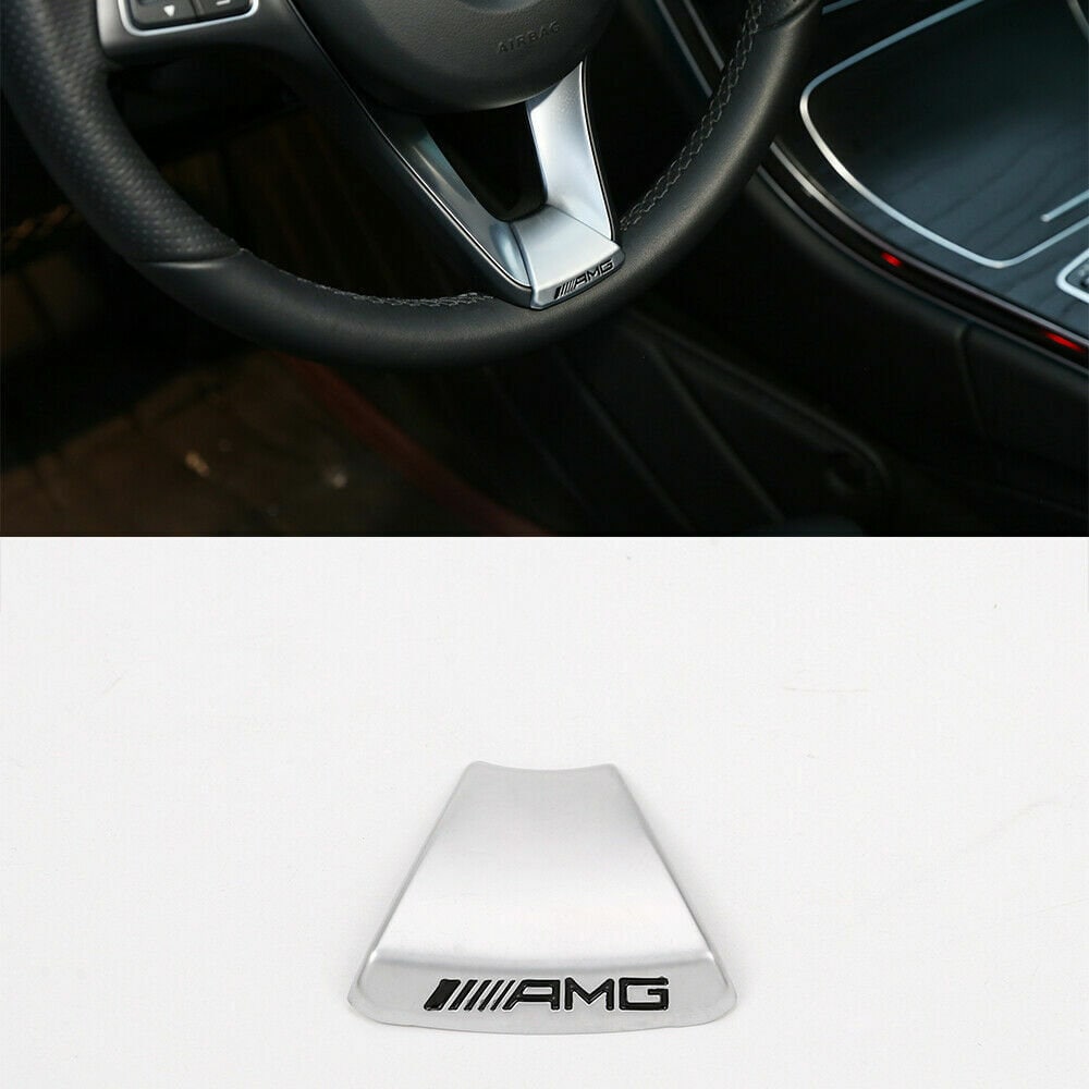 Metal Amg Logo Steering Wheel Emblem Decal Trim Emblem for Mercedes ...