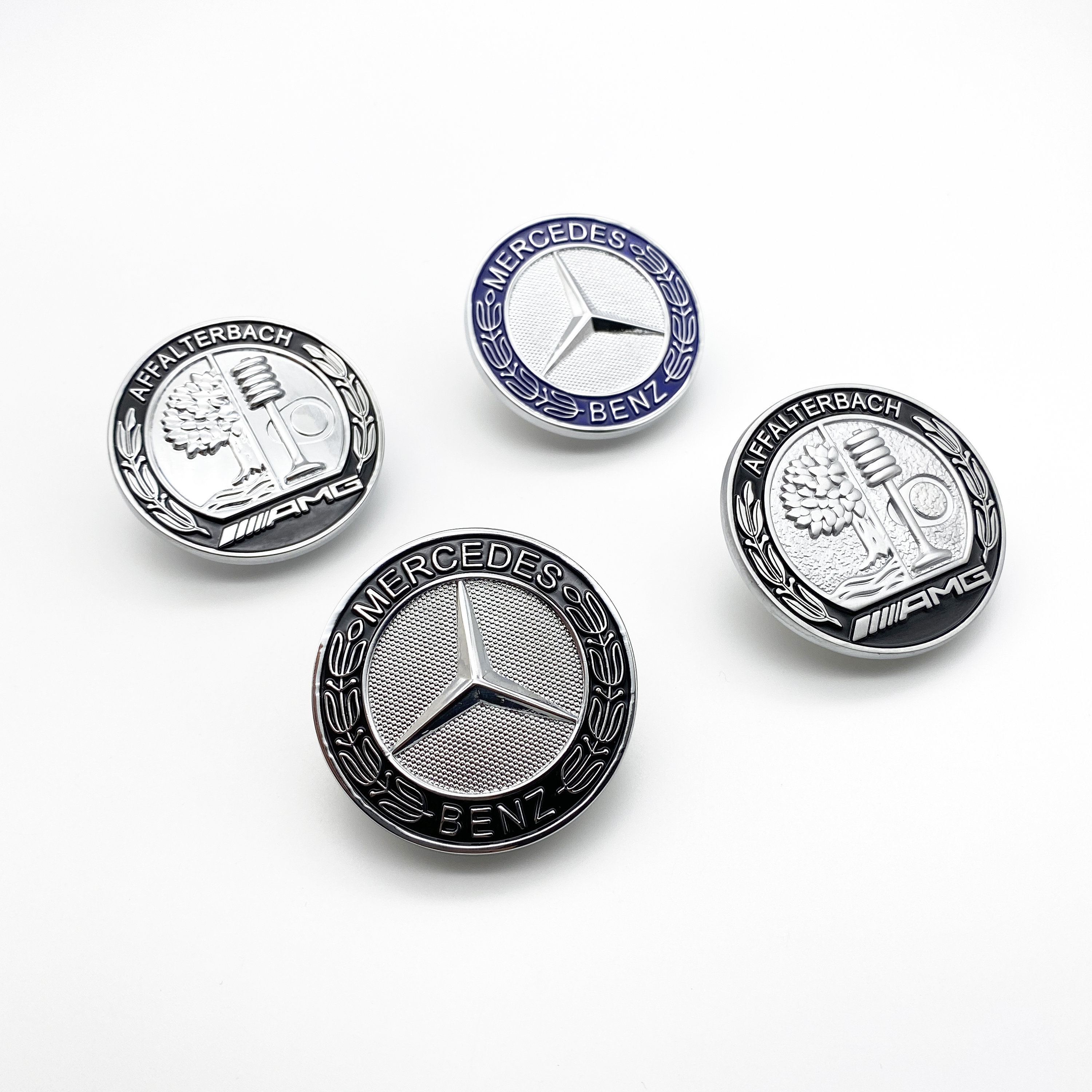 3D AMG Front Hood Emblem Affalterbach Apple Badge Mercedes Benz 57mm ...