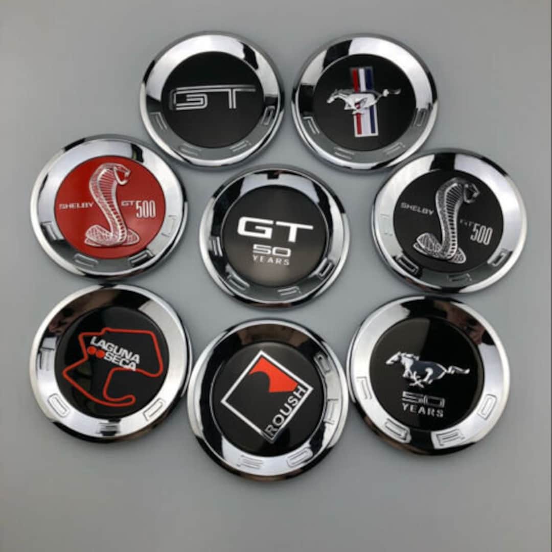 For Black Mustang 2.3t Cobra Shelby GT Roush Trunk Tailgate Deck Emblem ...
