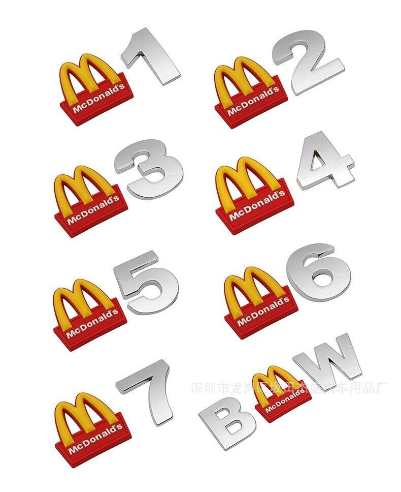 3d Amg Mcdonald's Logo Sticker Car Bmw for Mercedes Benz - Etsy