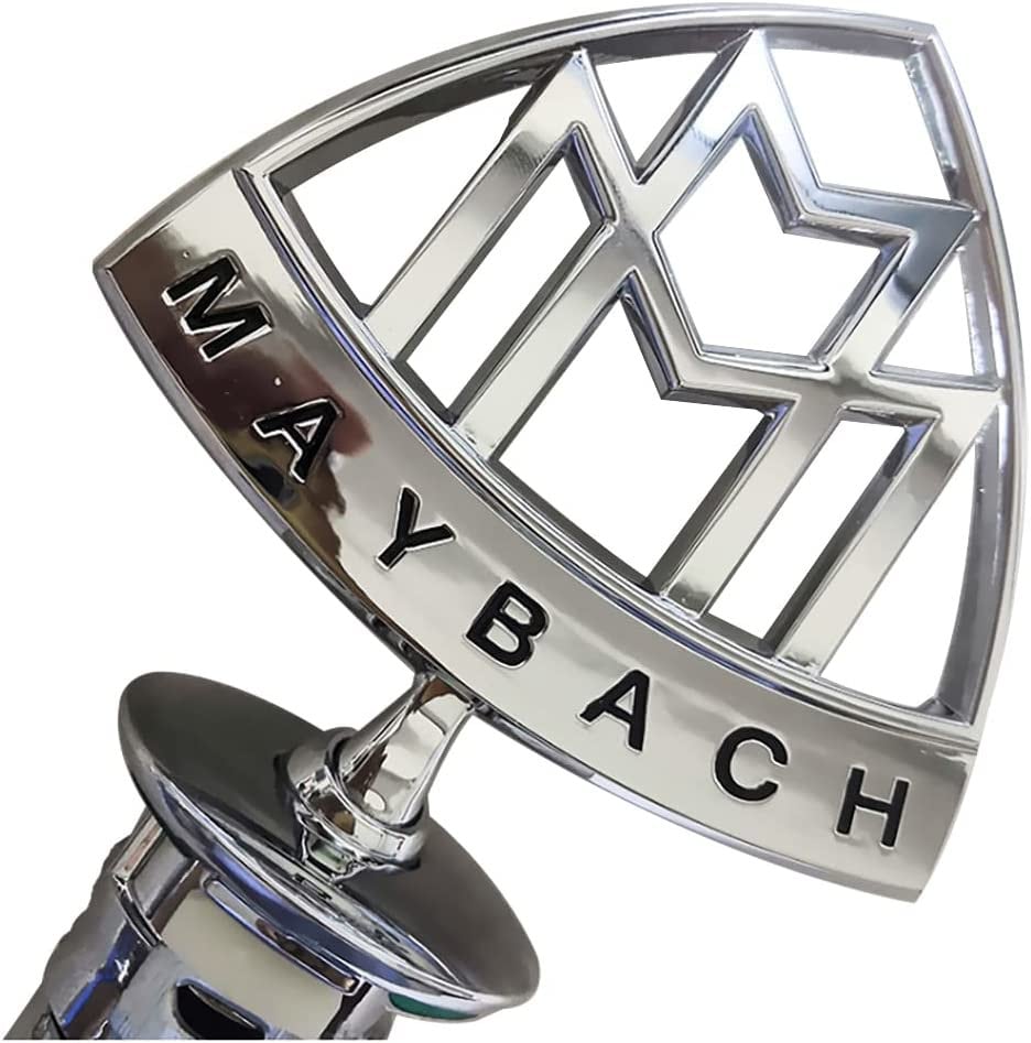 3D Maybach Hood Badge New Standing Metal Emblem Car Logo Head Sticker ...