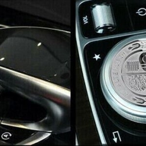 3d Mercedes Amg Emblem Tree Logo Sticker Gold Metal Multimedia Control ...