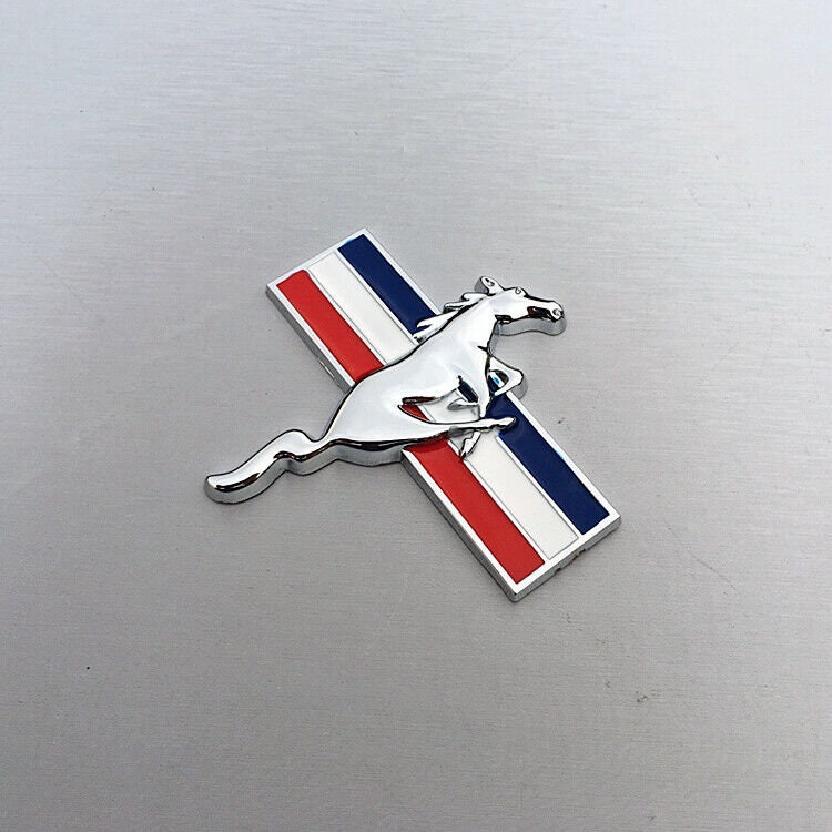 Mustang Pony Front Emblem Chrome Ford Licensed New 2015-22 Tri Color ...