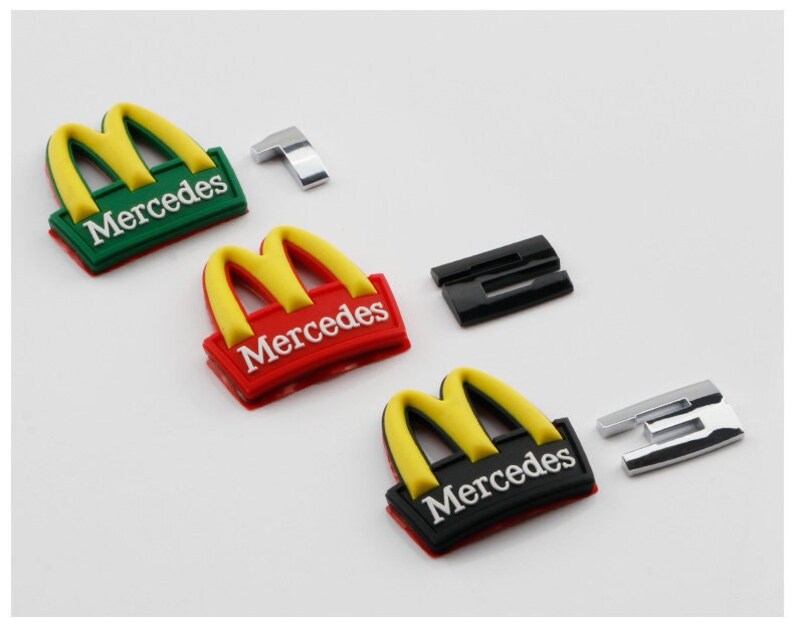 3d Amg Mcdonald's Logo Sticker Car Bmw for Mercedes Mpower - Etsy