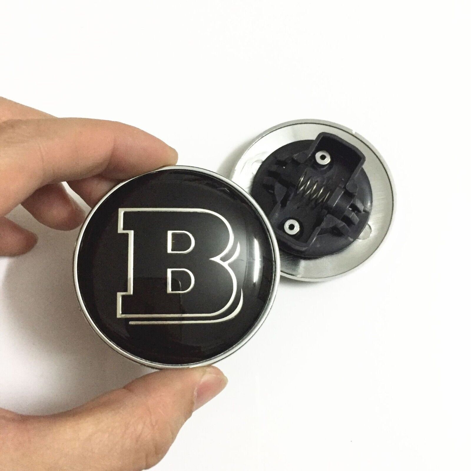 Brabus Front Hood Bonnet Logo Emblem Badge Sliver Black for Mercedes ...