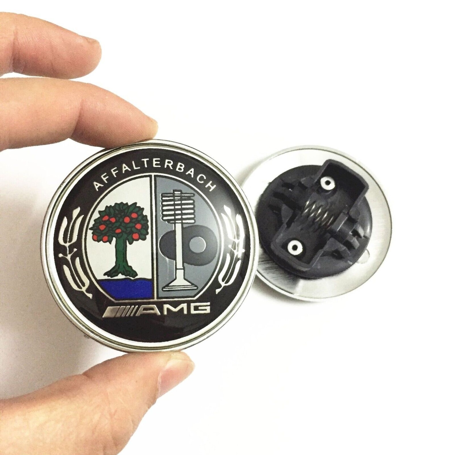 Brabus Front Hood Bonnet Logo Emblem Badge Sliver Black for Mercedes ...