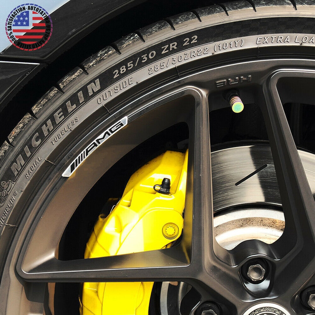 4pcs Mercedes Amg Edition Sport Wheels Badge 3d Sticker Logo Emblem ...