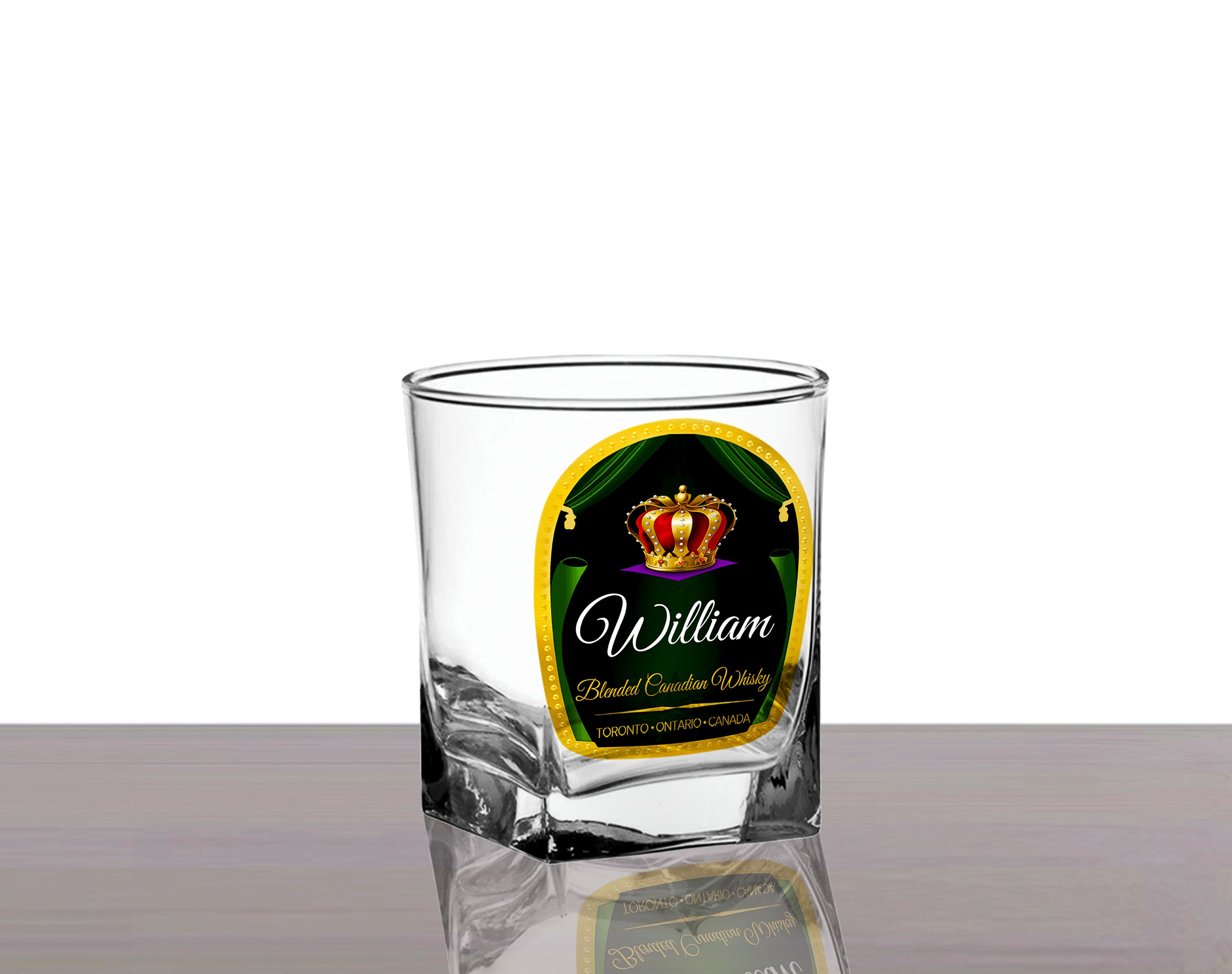 Personalized Royal Apple Whiskey Glasses, Custom Crown Whiskey Tumblers ...