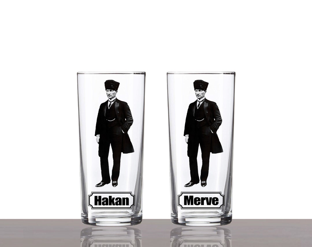 Ataturk Personalized Raki Glass Set, Raki Bardak Seti, Mustafa Kemal ...