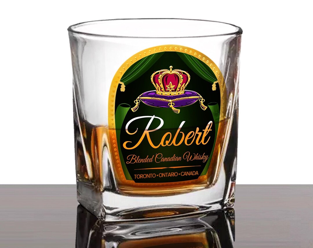 Personalized Royal Apple Whiskey Glasses, Custom Crown Whiskey Tumblers ...