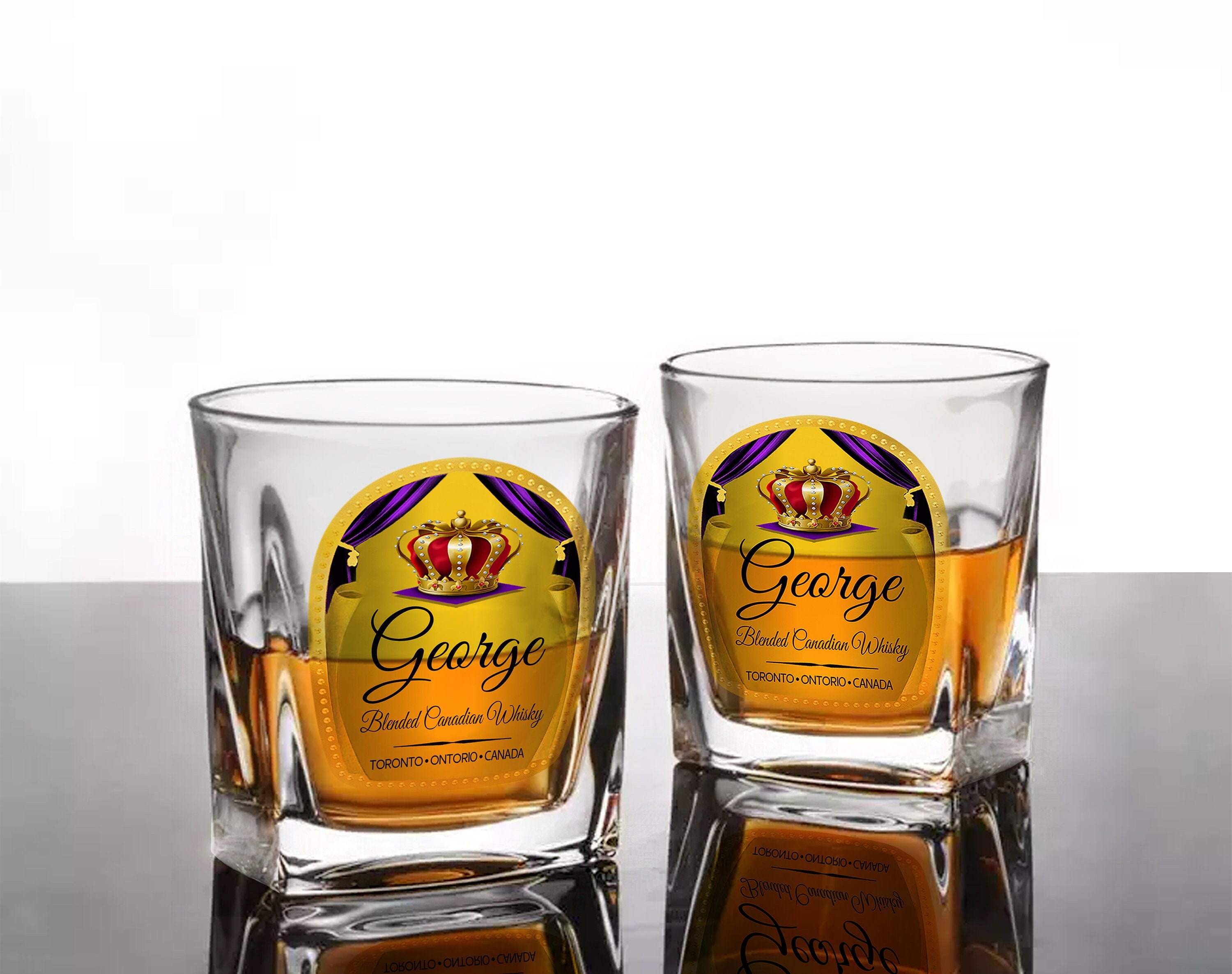 Custom Royal Deluxe Whiskey Glasses Crown Personalized - Etsy