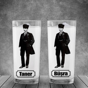 Ataturk Personalized Raki Glass Set, Raki Bardak Seti, Mustafa Kemal ...