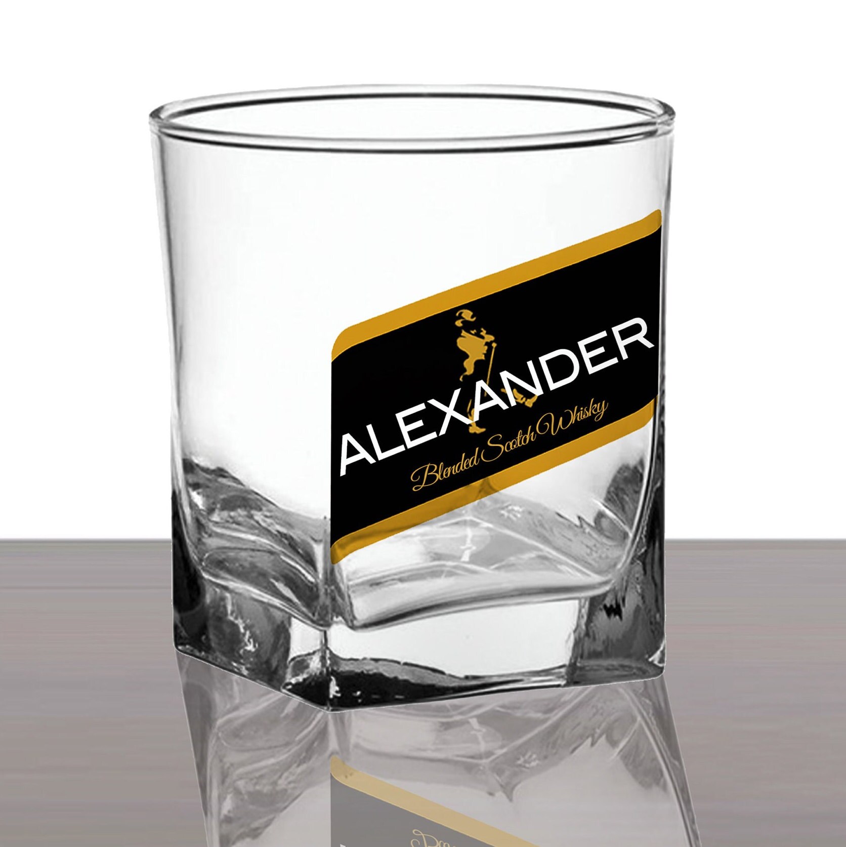Black Label Personalized Whiskey Glass Set Custom Gift for - Etsy