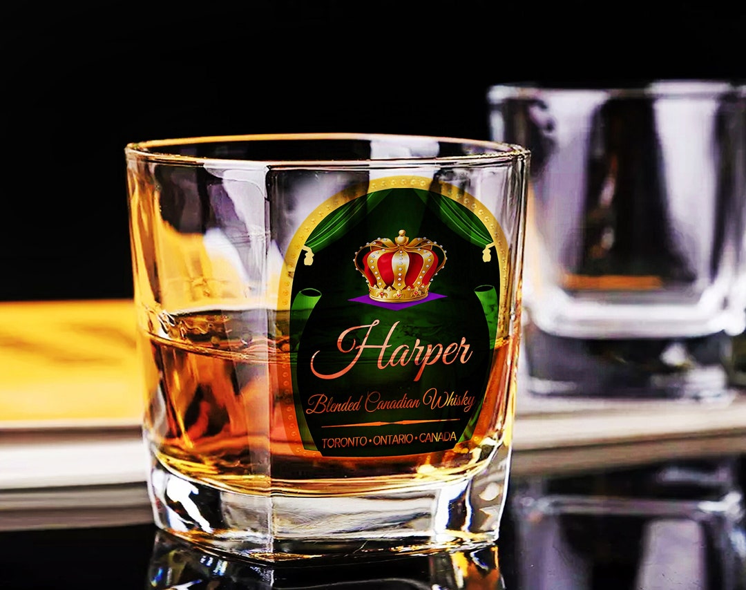 Personalized Royal Apple Whiskey Glasses, Custom Crown Whiskey Tumblers ...
