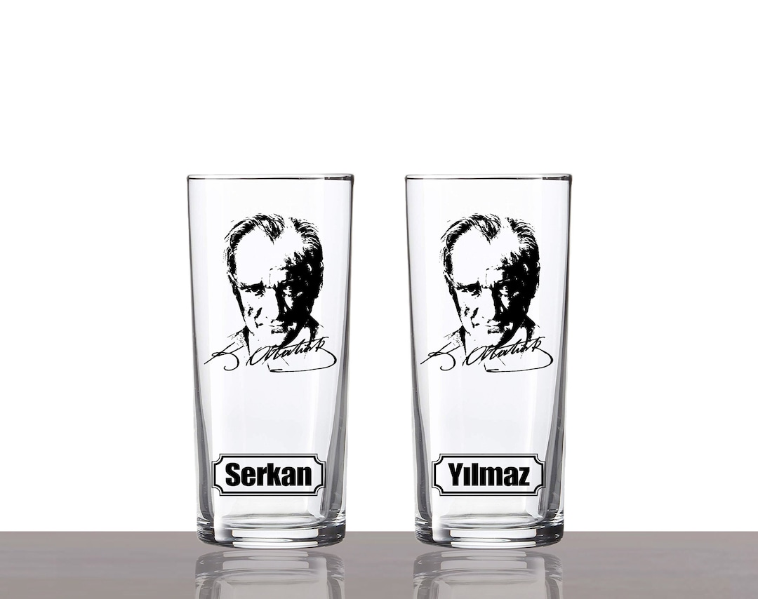 Ataturk Personalized Raki Glass Set, Raki Bardak Seti, Mustafa Kemal ...