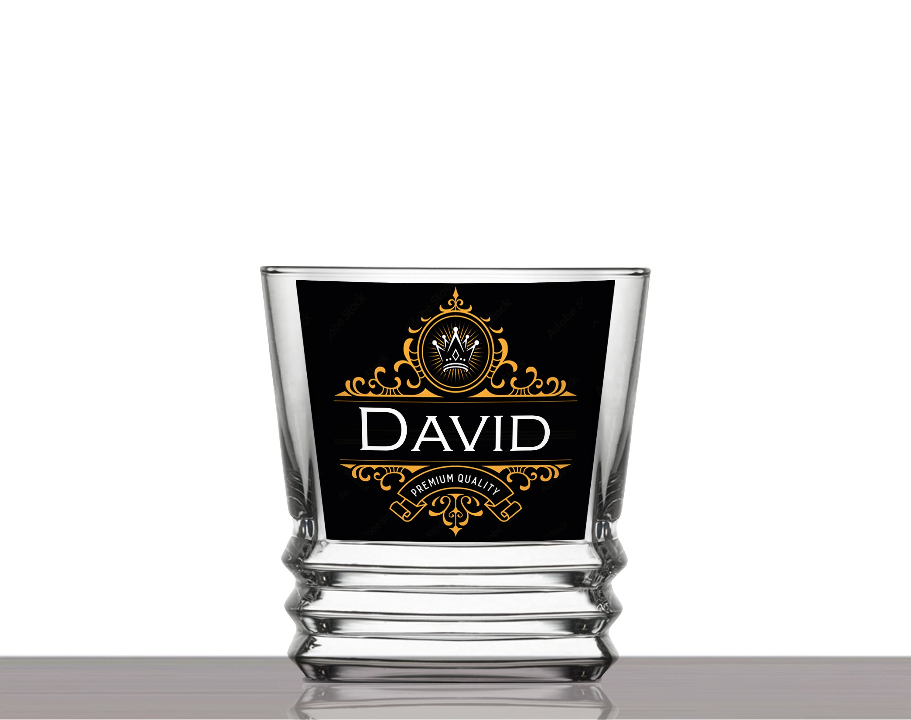 Personalized Vintage Crown Whiskey Glasses, 2 Pcs Customized Old ...
